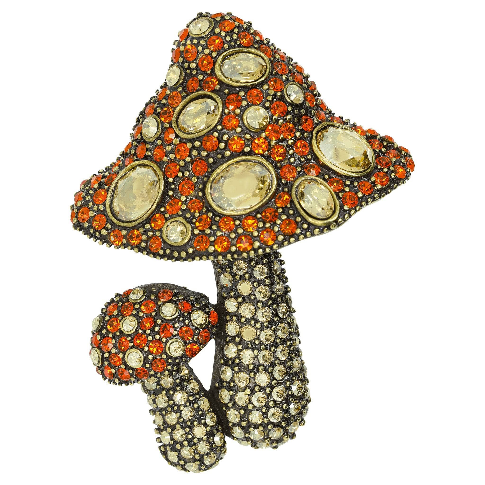 HEIDI DAUS® "Baby Bella" Crystal Mushroom Pin